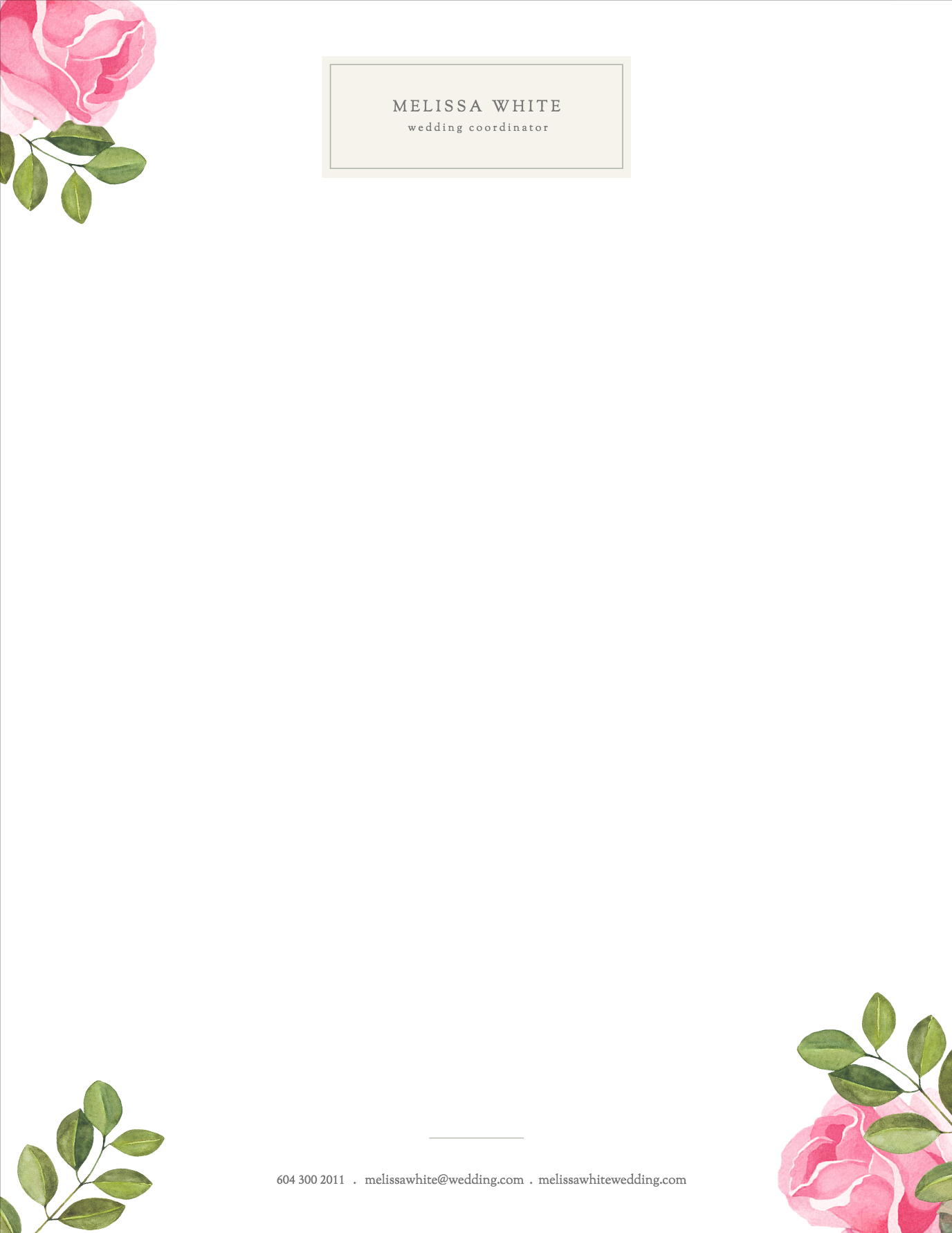 Wedding Letterhead Design