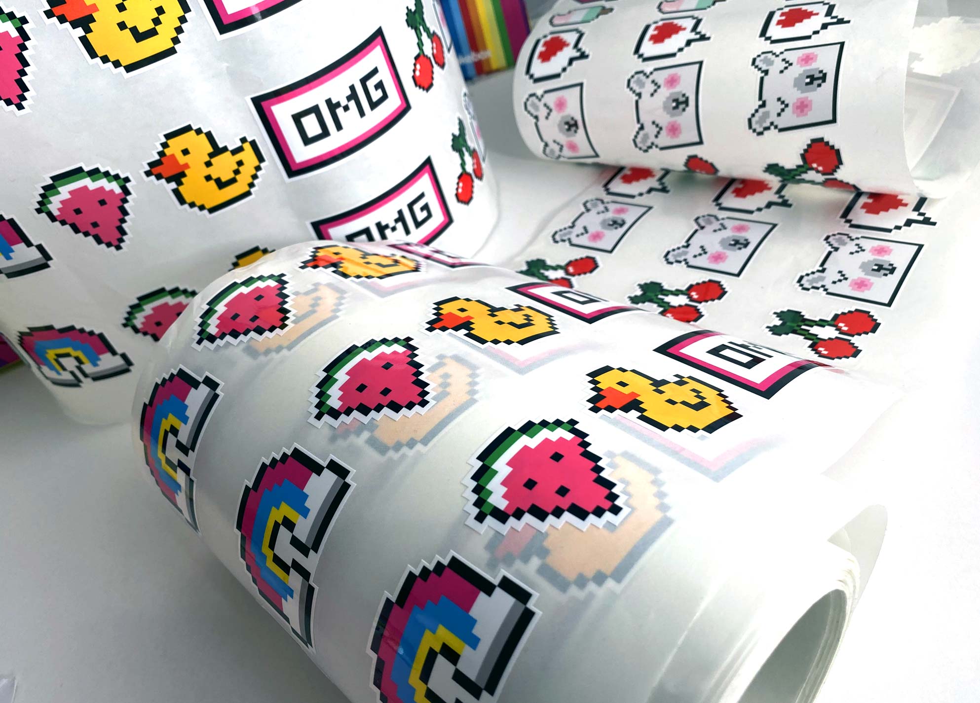 Custom Glossy Sticker Rolls - Roll Label Printing