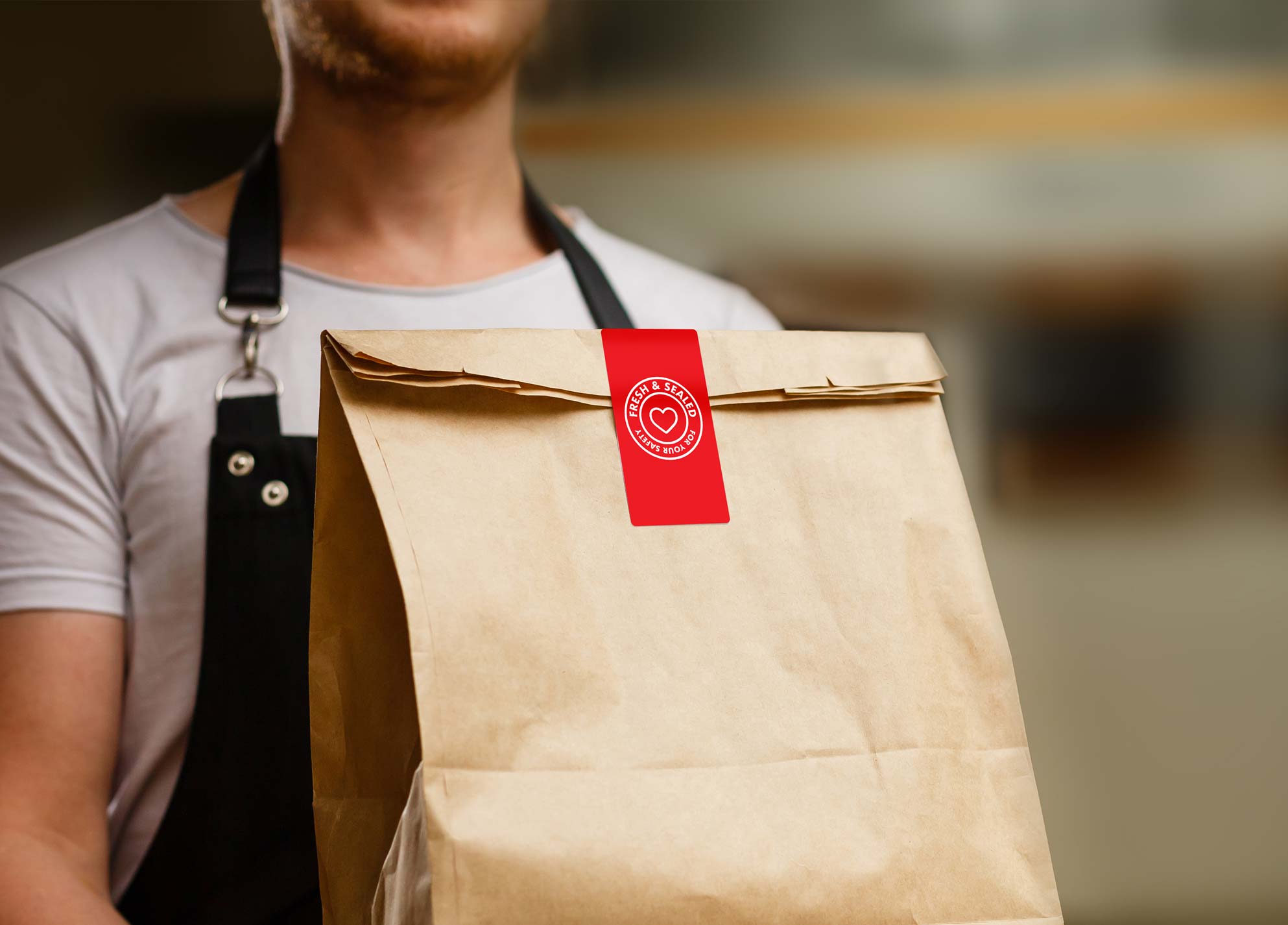 Food Delivery Sealed Labels