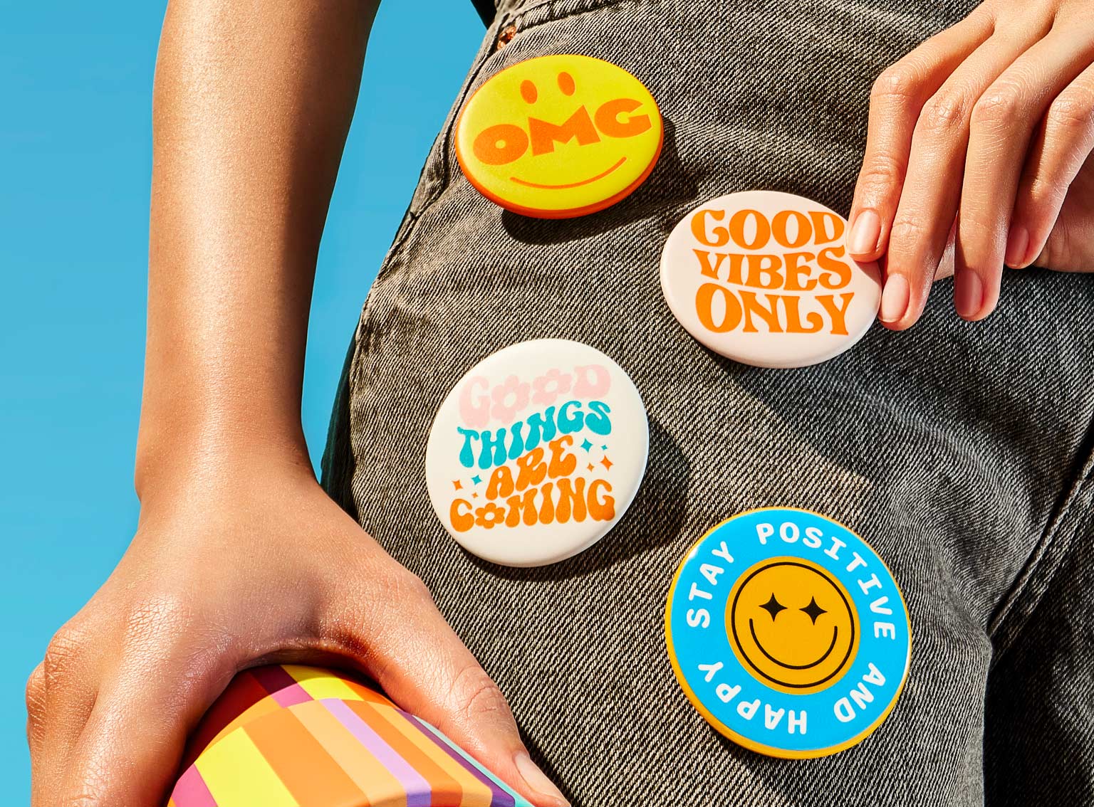 Custom Round Buttons - Gloss or Matte Finish - Jukebox Print